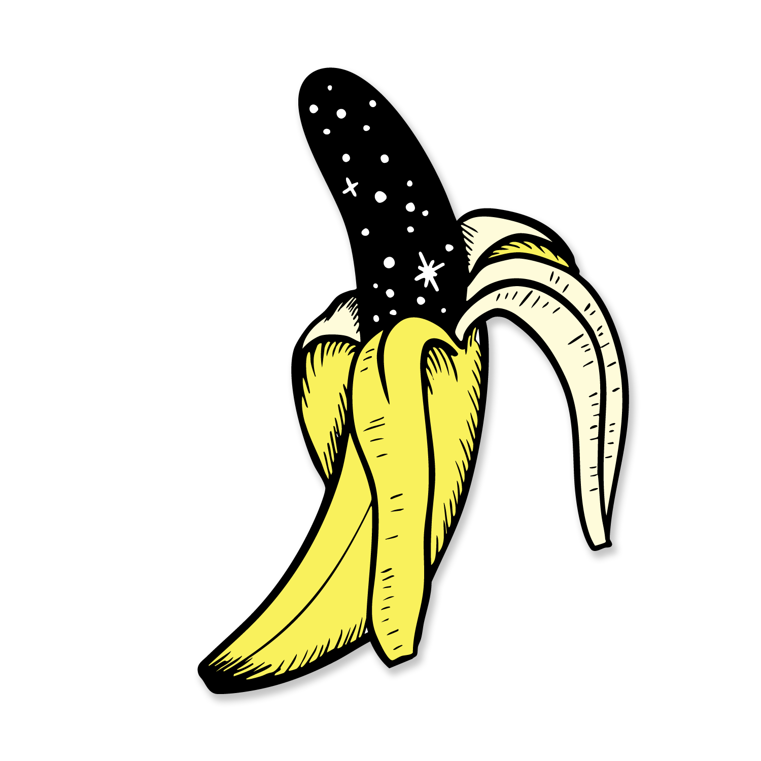 Space Banana Sticker – The Rainbow Vision