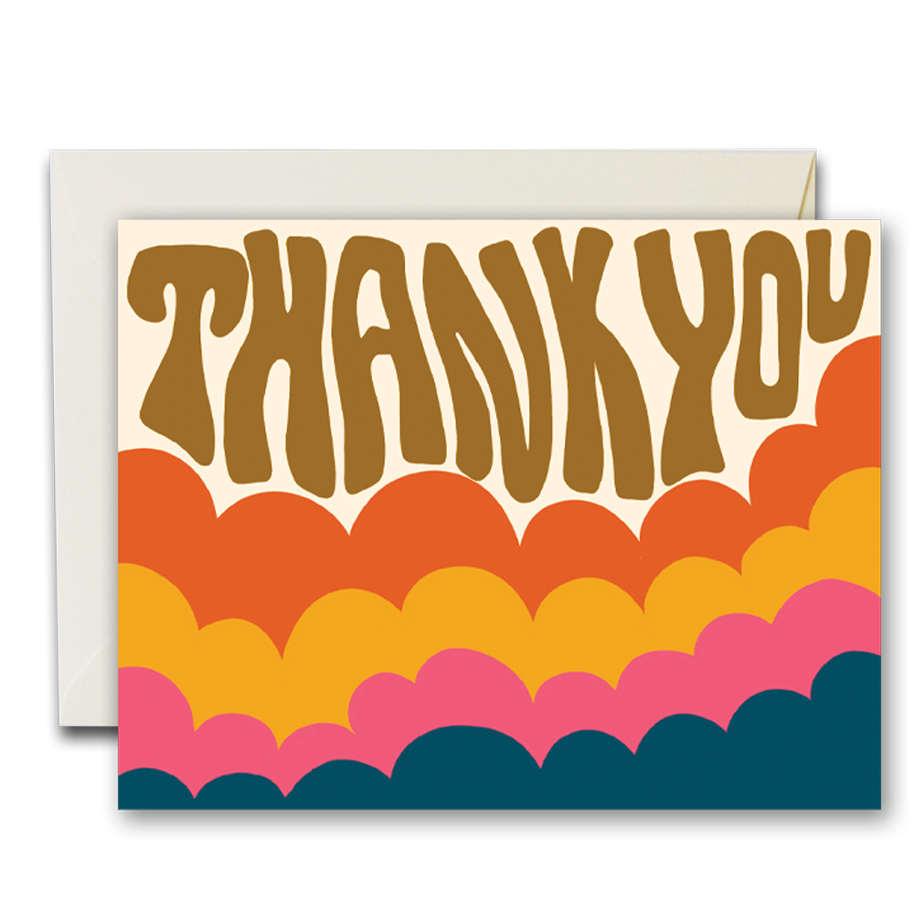 Colorful Clouds Thank You Greeting Card – The Rainbow Vision