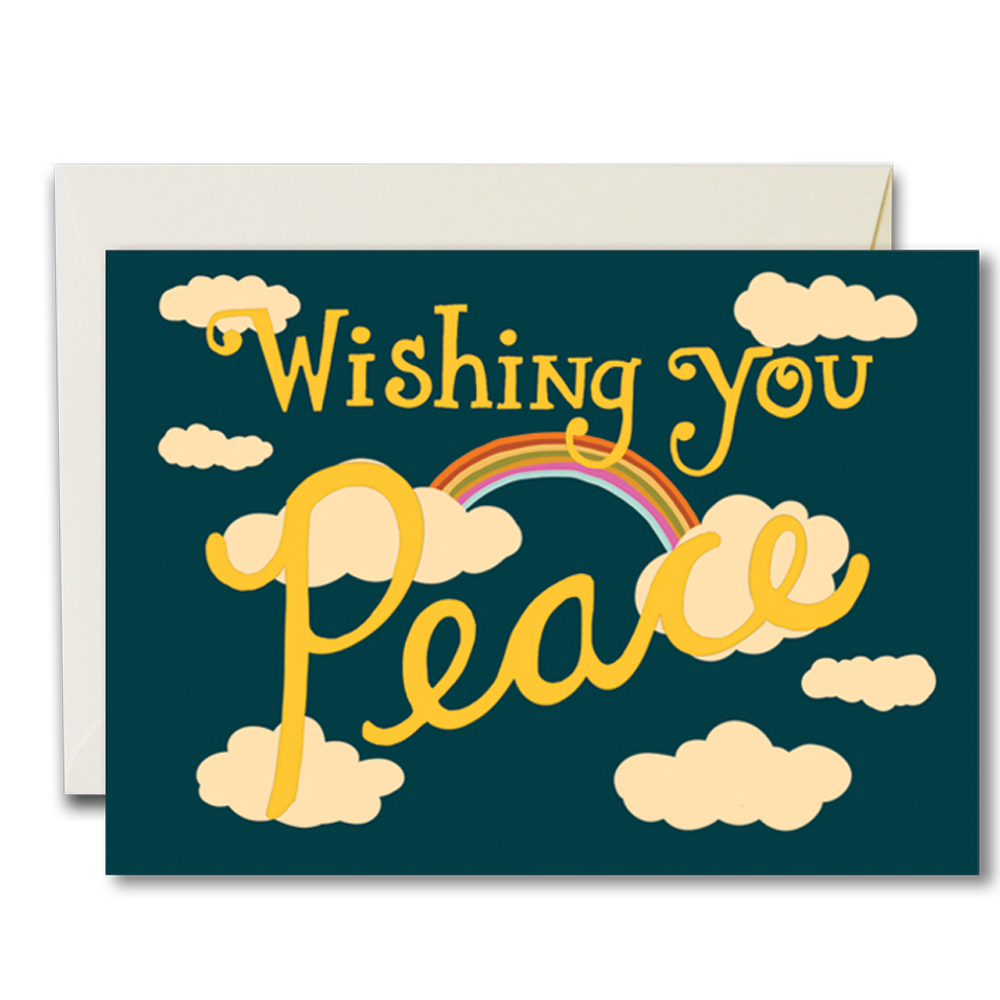 Sympathy and Condolences Card - Wishing You Peace Card – The Rainbow Vision